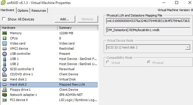 Adding disks not attached to HBA? - Page 2 - Virtualizing Unraid - Unraid