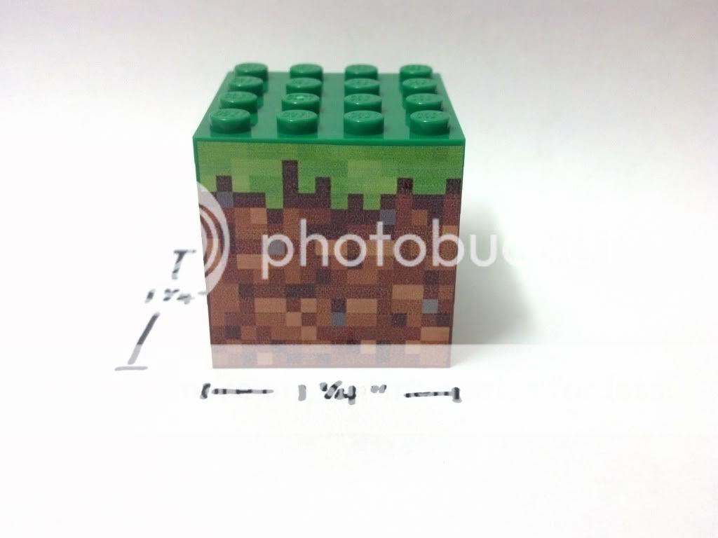Custom Minecraft Lego Grass Block 1.25" Cube | eBay
